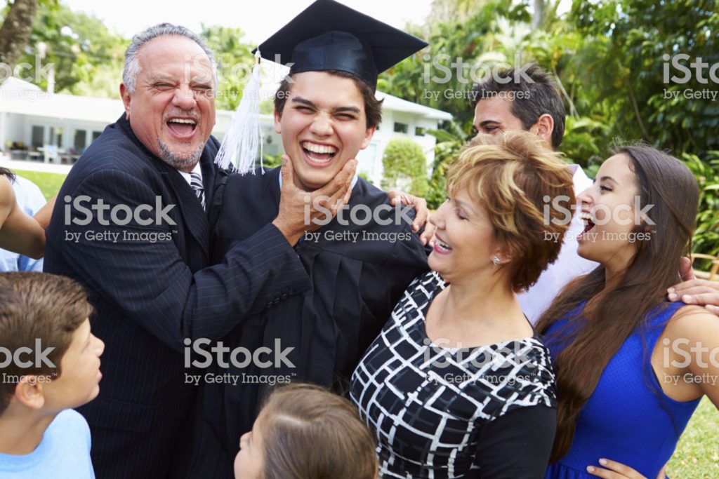 Hispanic Student And Family Celebrating Graduation Smiling | ZimpleMath